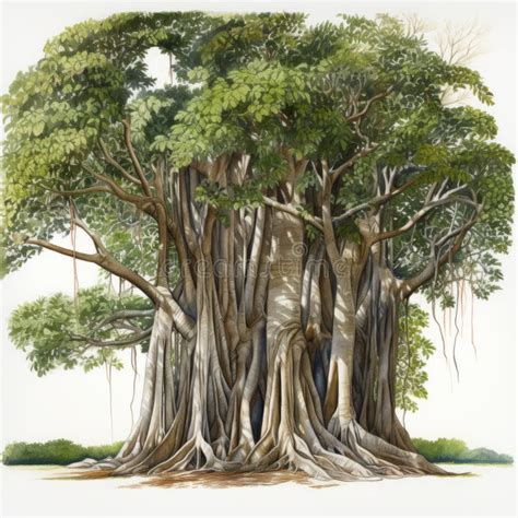 Green Banyan Tree A Captivating Watercolor Painting By Beatrice Potter
