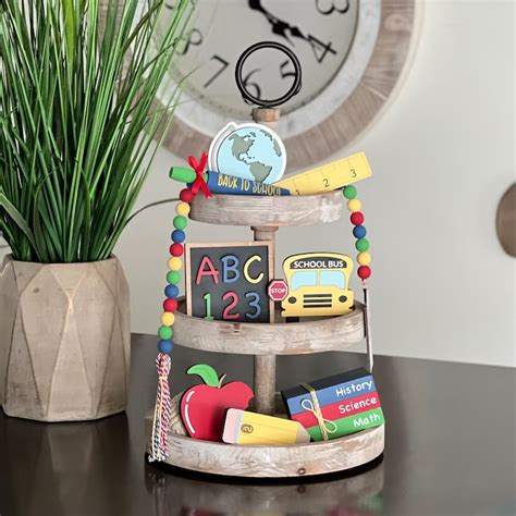 Mini Tier Tray Books Back To School Themed Mini Book Stack School