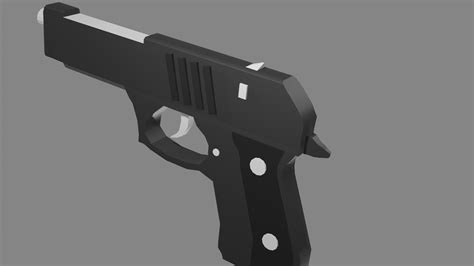 Low Poly Pistol For Roblox Games Clearly Development
