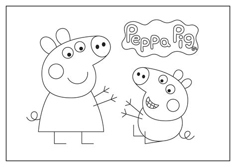 Peppa Pig Outline Printable Printable Free Templates