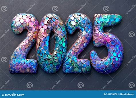 A Vibrant Display Of The Year 2025 Representing A Festive Celebration
