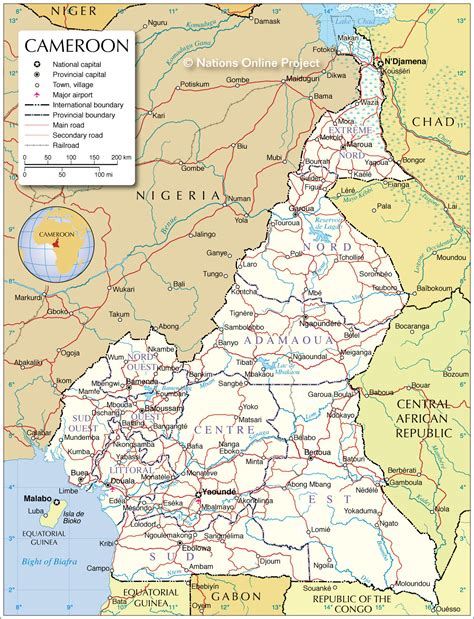 Africa Cameroon Map
