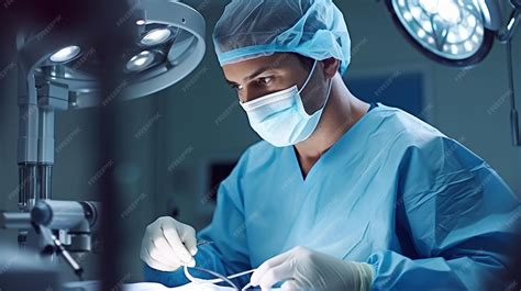 Premium Ai Image Surgeon At Work In Operating Room Preparation For