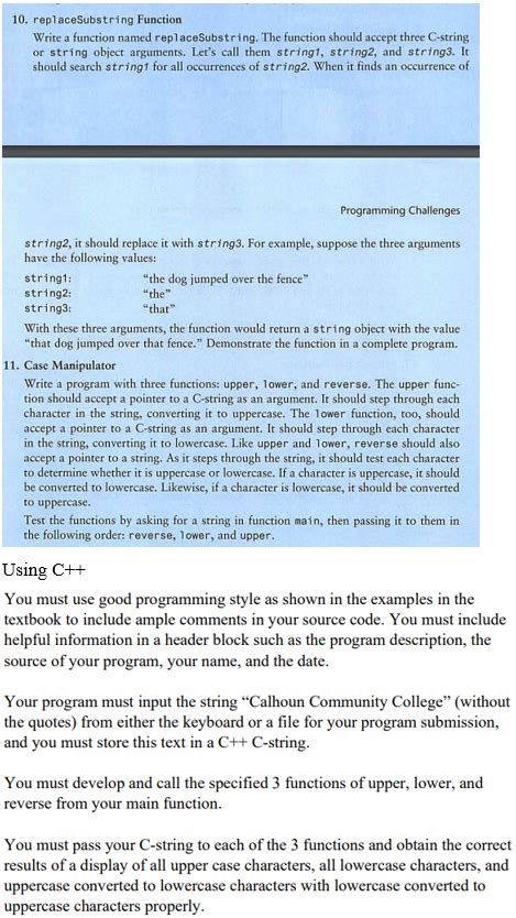 Solved 10 Replacesubstring Function Write A Function Named