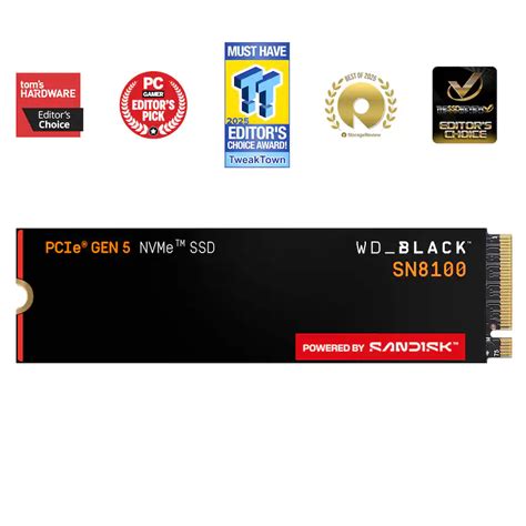 Wd Black Sn8100 2tb Non Heatsink Internal Ssd Gen 5x4 Nvme
