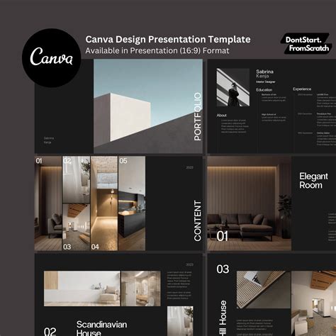Canva Template For Architecture Portfolio Presentation Modern