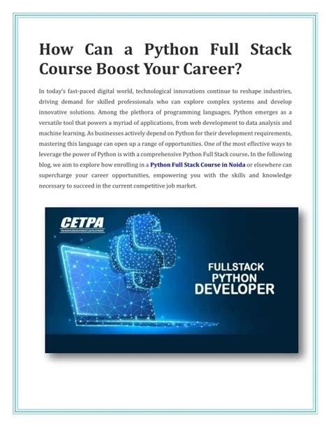 Ppt How Can A Python Full Stack Course Boost Your Career Powerpoint Presentation Id13006956