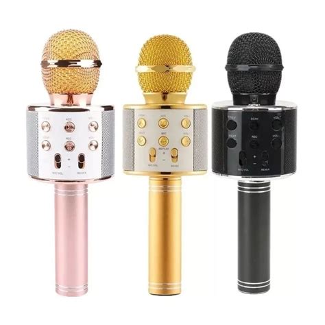 Micrófono Inalámbrico Con Bocina Bluetooth Negro