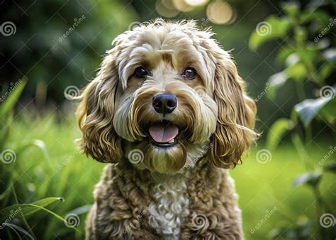 A Joyful Cockapoo Portrait Captured In Natural Light Showcasing A Fluffy Coat And Playful