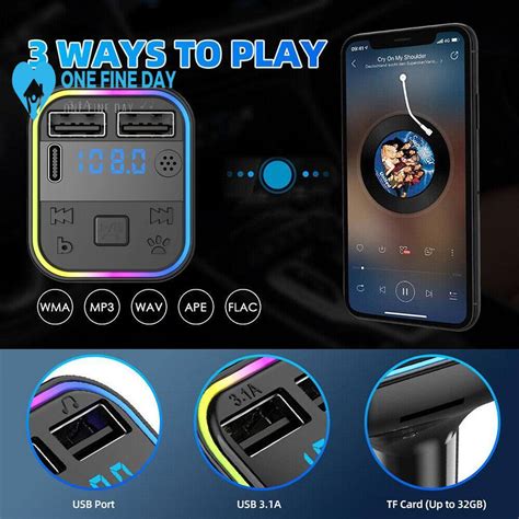 Dual Usb Interface Charger Car Bluetooth Player Owns 31a Fast Charging