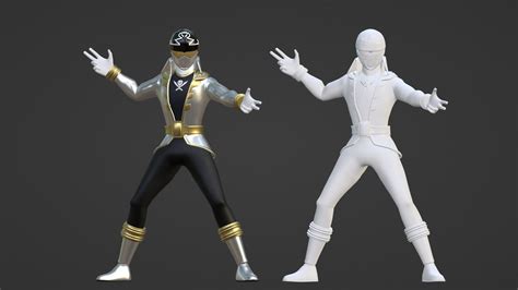 Silver Pirate Ranger Power Rangers Pirates 3d Model Rigged Cgtrader