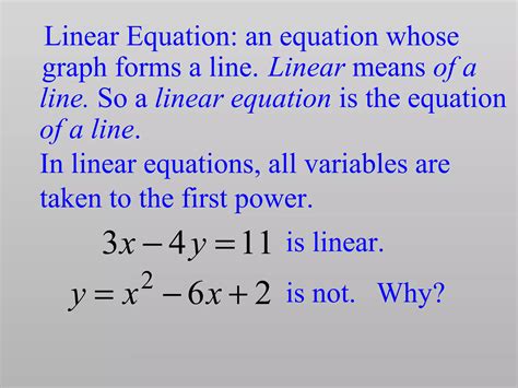 Graphing Linear Equations Ppt