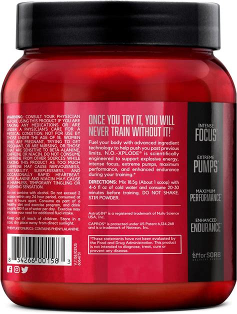 Bsn No Xplode Pre Workout Powder Energy Supplement For Men And Women