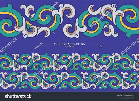 Mongolian Traditional Patterns Elements Stock Vector Royalty Free