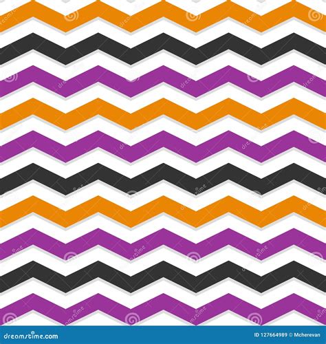 Halloween Chevron Seamless Pattern Zig Zag Stock Illustration