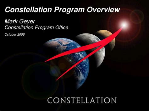 Ppt Constellation Program Overview Mark Geyer Constellation Program