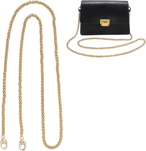 Iron Purse Chain Strap 48 Inch Gold Handbag Chain Thin Metal Crossbody Bag Chain Shoulder Chain