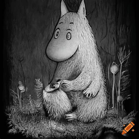 Moomins With Flowers Illustration By Tove Jansson On Craiyon