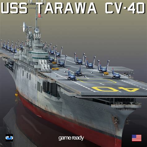 Uss Tarawa Cvs 40 Model Turbosquid 1542697
