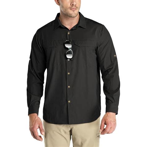 Outdoor Ventures Mens Upf 50 Uv Sun Protection Spf Hiking Shirt Long