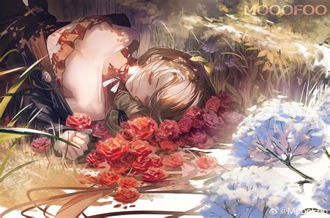 Mooofoo Original Absurdres Highres Bare Shoulders Black Dress Blonde Hair Breasts