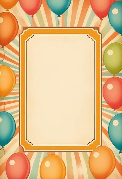 Premium Photo Birthday Party Invitation Card Background With Empty Without Text Copy Space