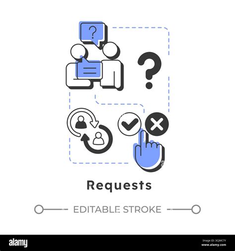 Requests Modern Linear Concept Icon Stock Vector Image And Art Alamy