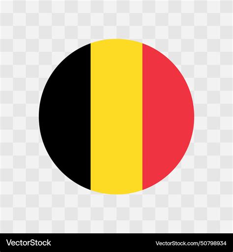 Circle Flag Of Belgium Royalty Free Vector Image