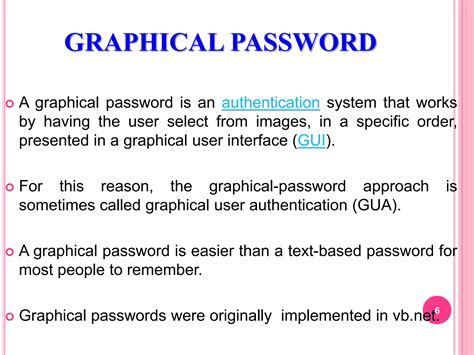 Graphical Password Authentication Ppt