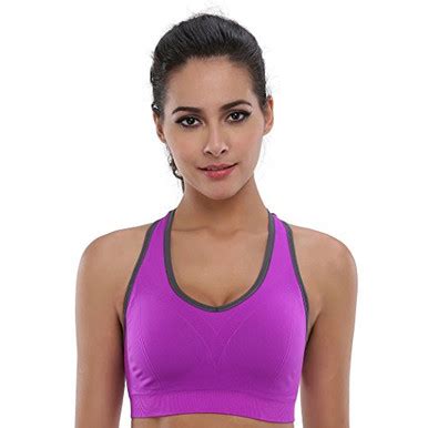 Baomosi Womens Seamless Racerback Sports Bra High Impact Support Yoga