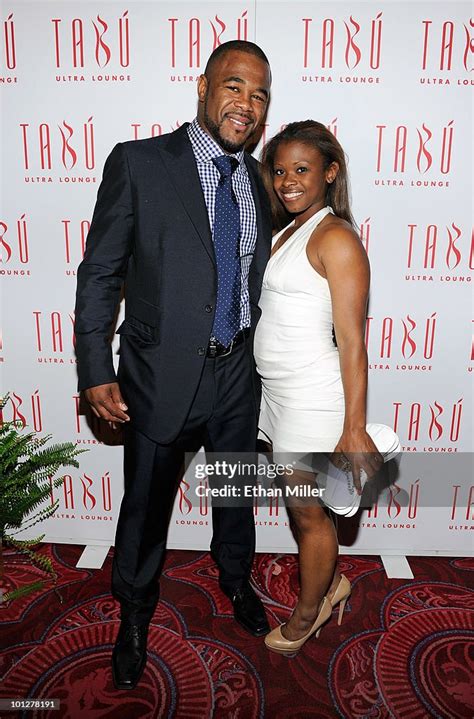 Mixed Martial Artist Rashad Evans And His Wife Latoya Evans Arrive At