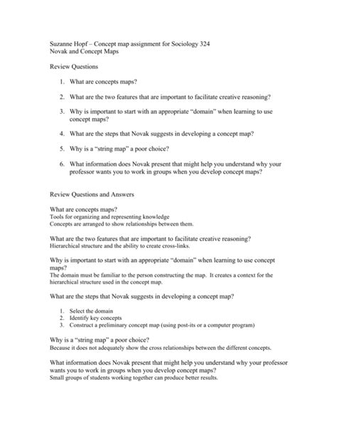 Concept Mapping Assignment