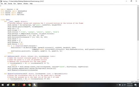 Mastermind Game Using The Python Tkinter Project In Python With Source Code And Report