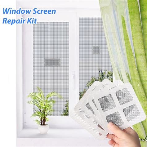 Window Door Screen Repair Patch 15 Sheet Pack Adhesive Mesh Tape Shopee Malaysia