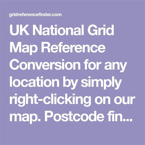 Uk National Grid Map Reference Conversion For Any Location By Simply