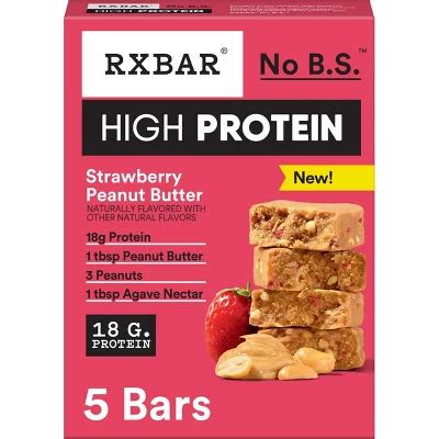Rxbar High Protein Bars Strawberry Peanut Butter 10 5oz 5ct Target