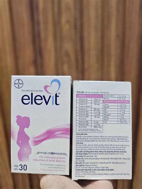 Vitamin Elevit Tổng Hợp 30 Viên Bầu