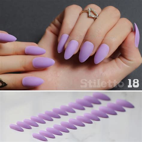 Purple Stiletto Nails