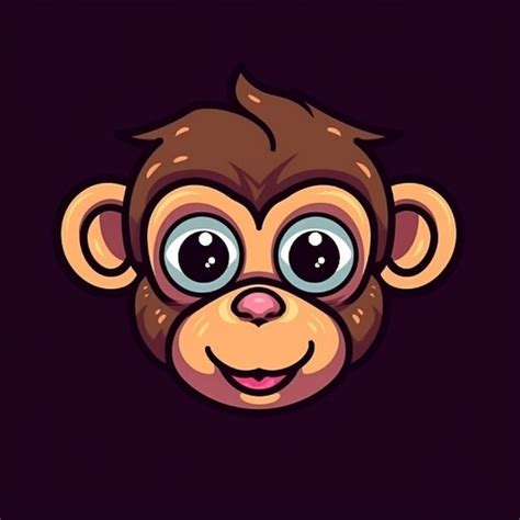 Premium Ai Image Monkey Face Clipart