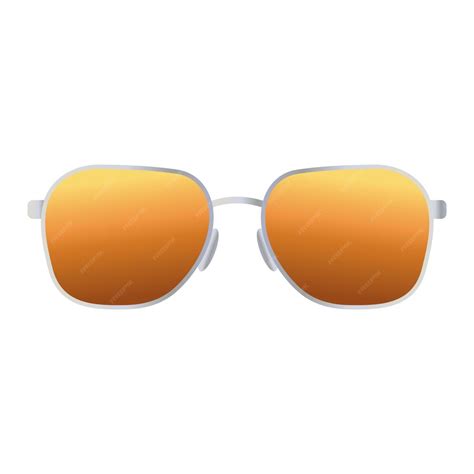 Premium Vector A Pair Of Sunglasses With Orange Lenses On A White