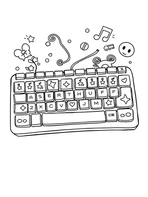 10 Free Printable Keyboard Coloring Pages For Creative Fun Pcpartsgeek