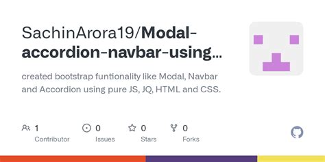 GitHub SachinArora Modal Accordion Navbar Using JQuery Created Bootstrap Funtionality Like