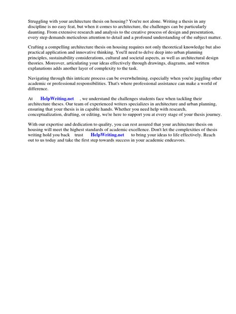 Architecture Thesis Help On Housing Pdf Internet And Web World Wide Web