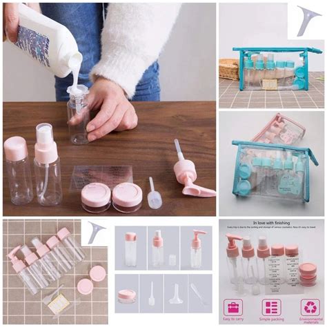 Portable Travel Cosmetics Bottles Plastic Pressing Spray Bottle For
