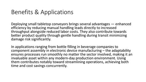 Ppt Efficient Small Table Top Conveyor Systems For Streamlined Operations Powerpoint