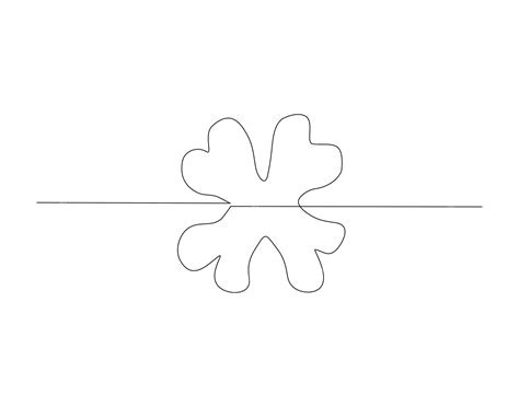 Premium Vector Continuous Line Drawing Of Cloverleaf One Line Of