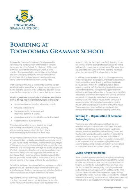 Tgs School Handbook Boarding By Toowoombagrammarschool Issuu