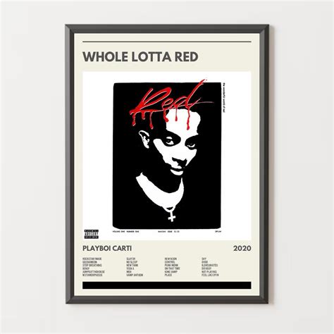 Playboi Carti Whole Lotta Red Album Poster Etsy
