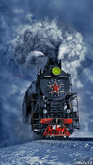 Animated Steam Engine Train