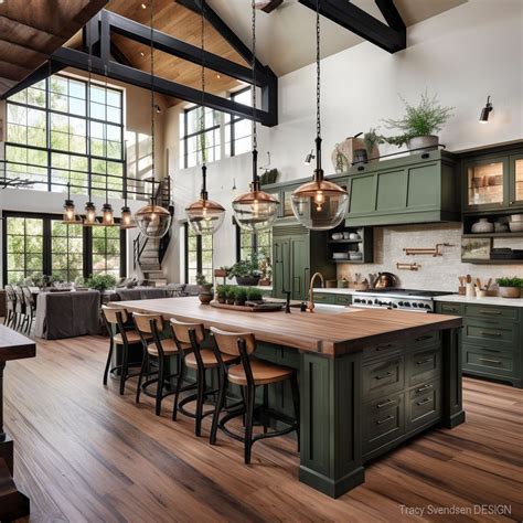 31 Green Kitchen Cabinet Ideas From Sage To Olive In 2023 Rustic Kitchen House Design Green